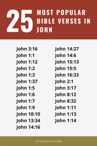 Top 25 Most Popular Bible Verses in John | StillFaith.com