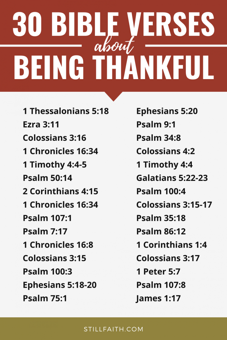 100 Bible Verses about Being Thankful (KJV) | StillFaith
