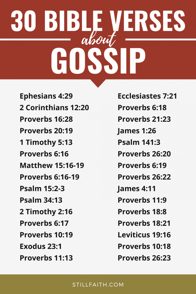 97 Bible Verses about Gossip (KJV) | StillFaith.com