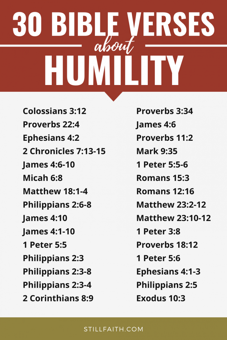 95 Bible Verses about Humility (KJV) | StillFaith.com