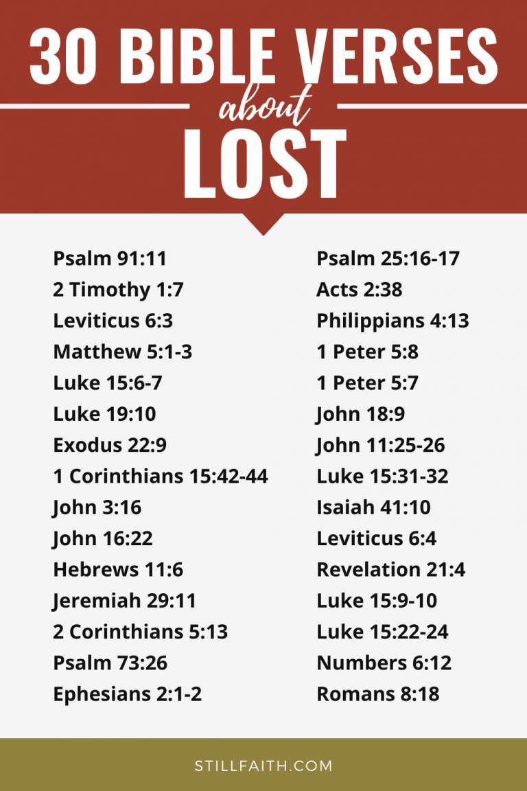 99 Bible Verses about Lost (KJV) | StillFaith.com