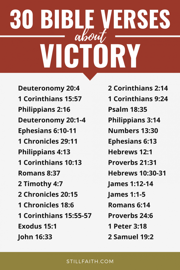 99 Bible Verses about Victory (KJV) | StillFaith