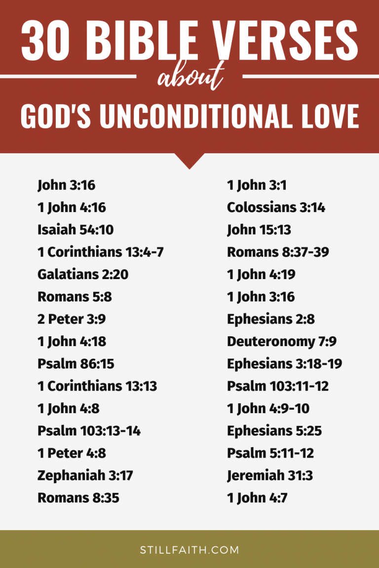 154 Bible Verses about God's Unconditional Love (KJV) | StillFaith.com