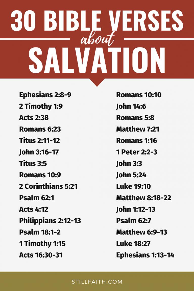 100 Bible Verses about Salvation (KJV) | StillFaith