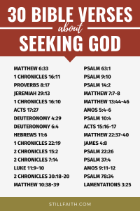 100 Bible Verses about Seeking God (KJV) | StillFaith.com