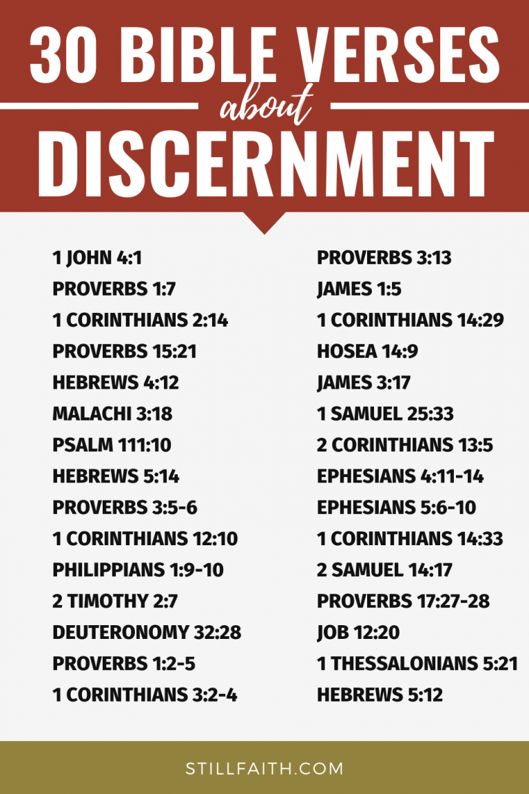 99 Bible Verses about Discernment (KJV) | StillFaith.com