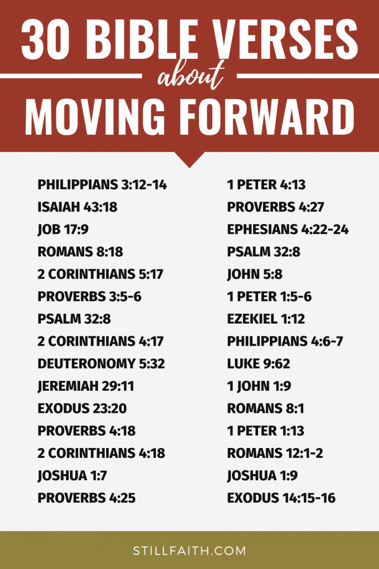 100 Bible Verses about Moving Forward (KJV) | StillFaith.com