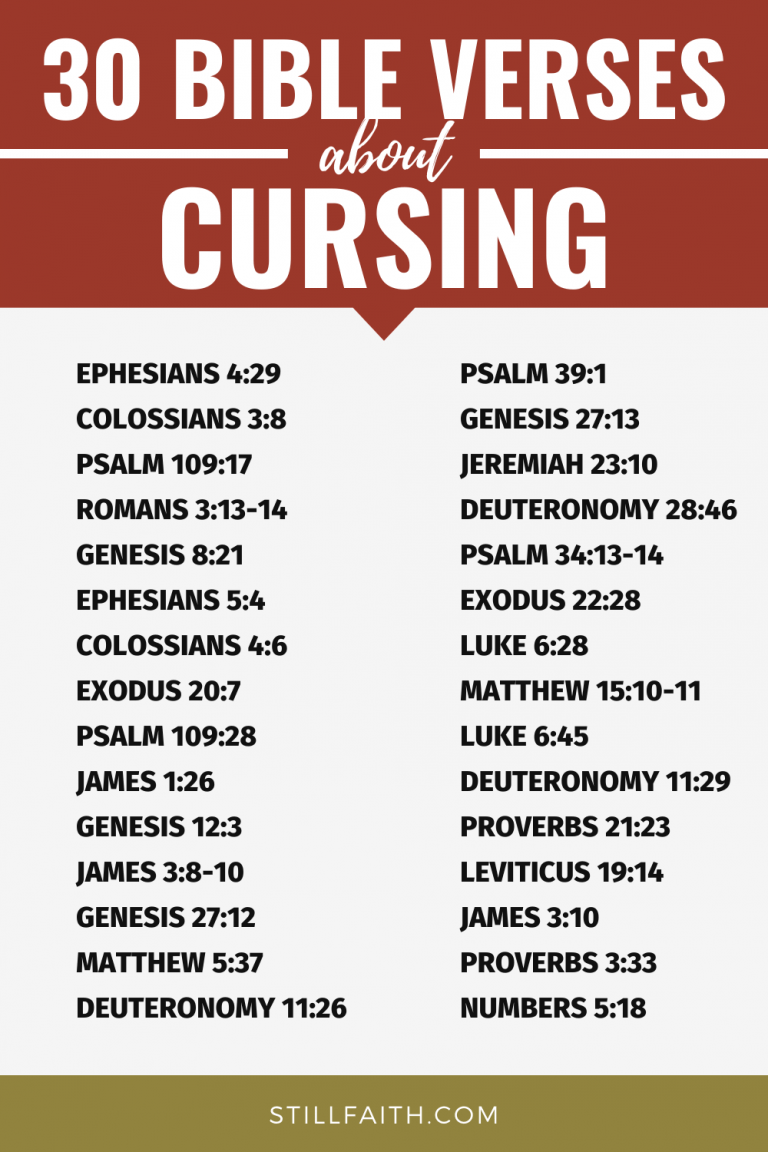 100 Bible Verses about Cursing (KJV) | StillFaith.com