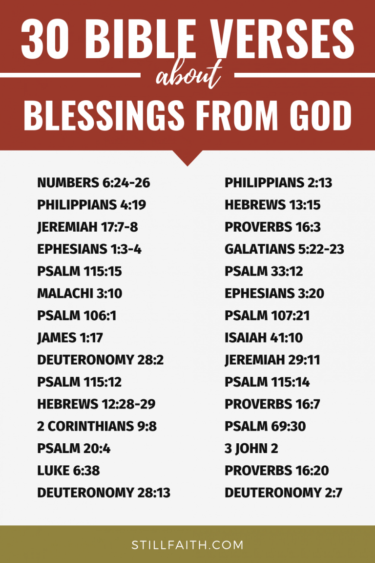 183 Bible Verses about Blessings from God (KJV) | StillFaith.com