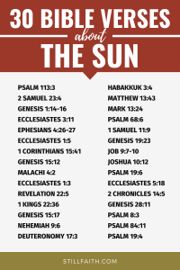 247 Bible Verses about the Sun (KJV) | StillFaith.com