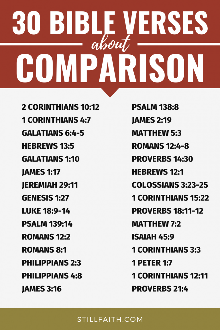 142 Bible Verses about Comparison (KJV) | StillFaith.com