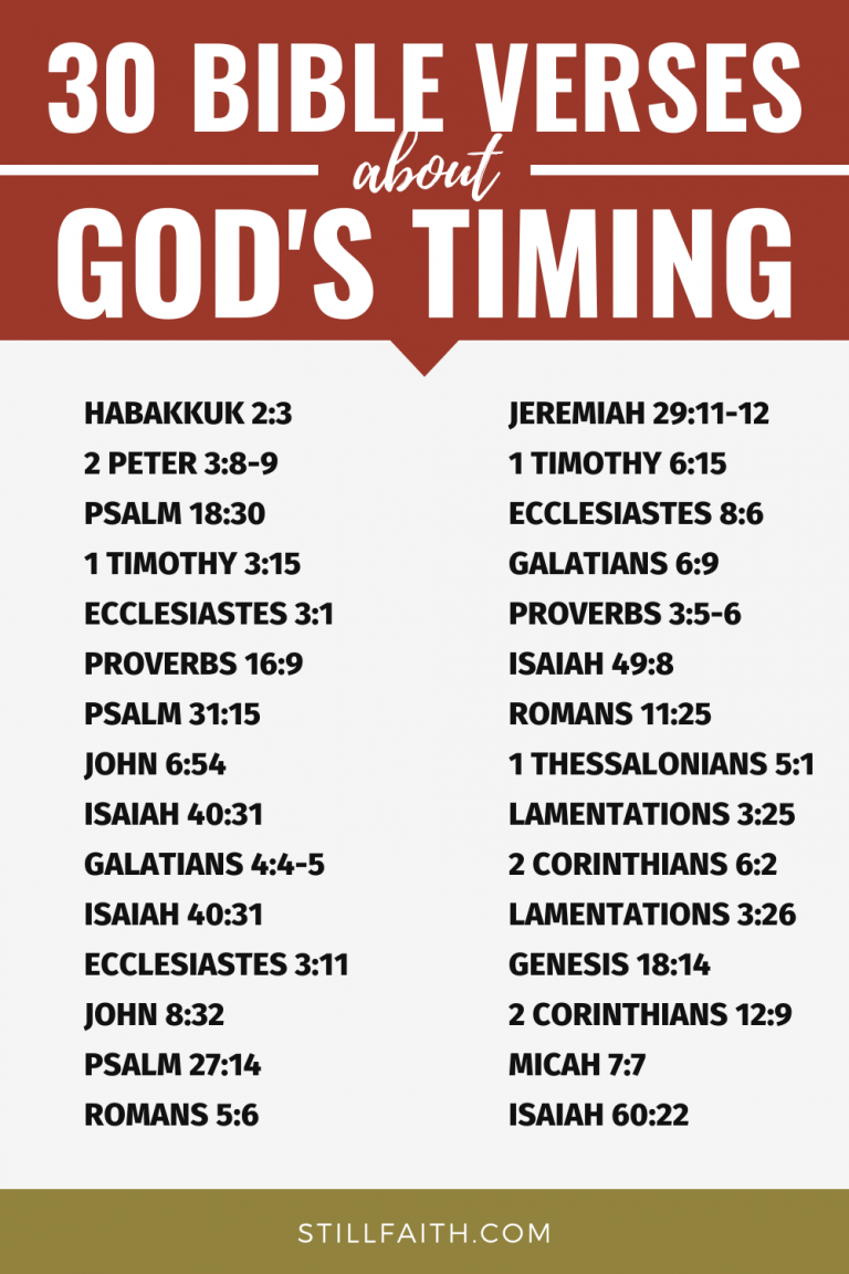 100 Bible Verses about God's Timing (KJV) | StillFaith.com